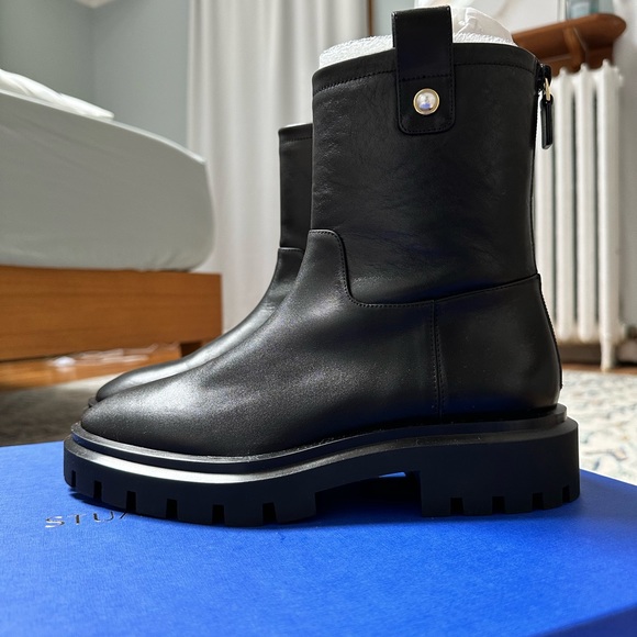 Stuart Weitzman | Shoes | Brand New Pearly Moto Bootie From Stuart ...